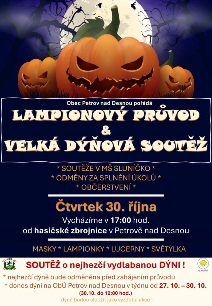 Lampionový průvod & Velká dýňová soutěž - Oficiální stránky obce Rapotín