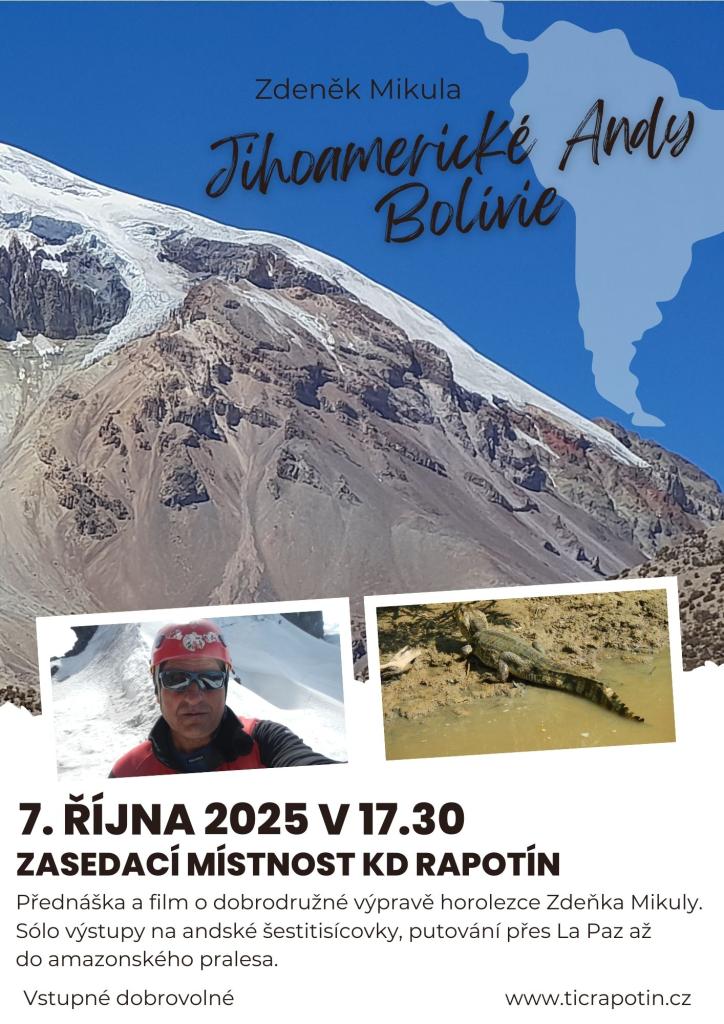 Zdeněk Mikula - Jihoamerické Andy Bolívie - Oficiální stránky obce Rapotín