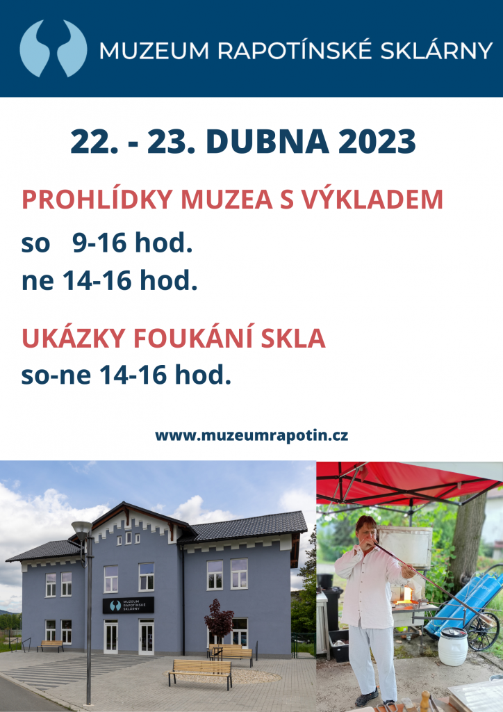 Prohlídky muzea a ukázky foukání skla - Oficiální stránky obce Rapotín