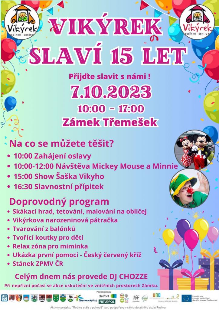 Vikýrek slaví 15 let - Oficiální stránky obce Rapotín